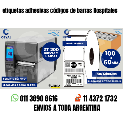 etiquetas adhesivas códigos de barras Hospitales - autoadhesivas.com.ar