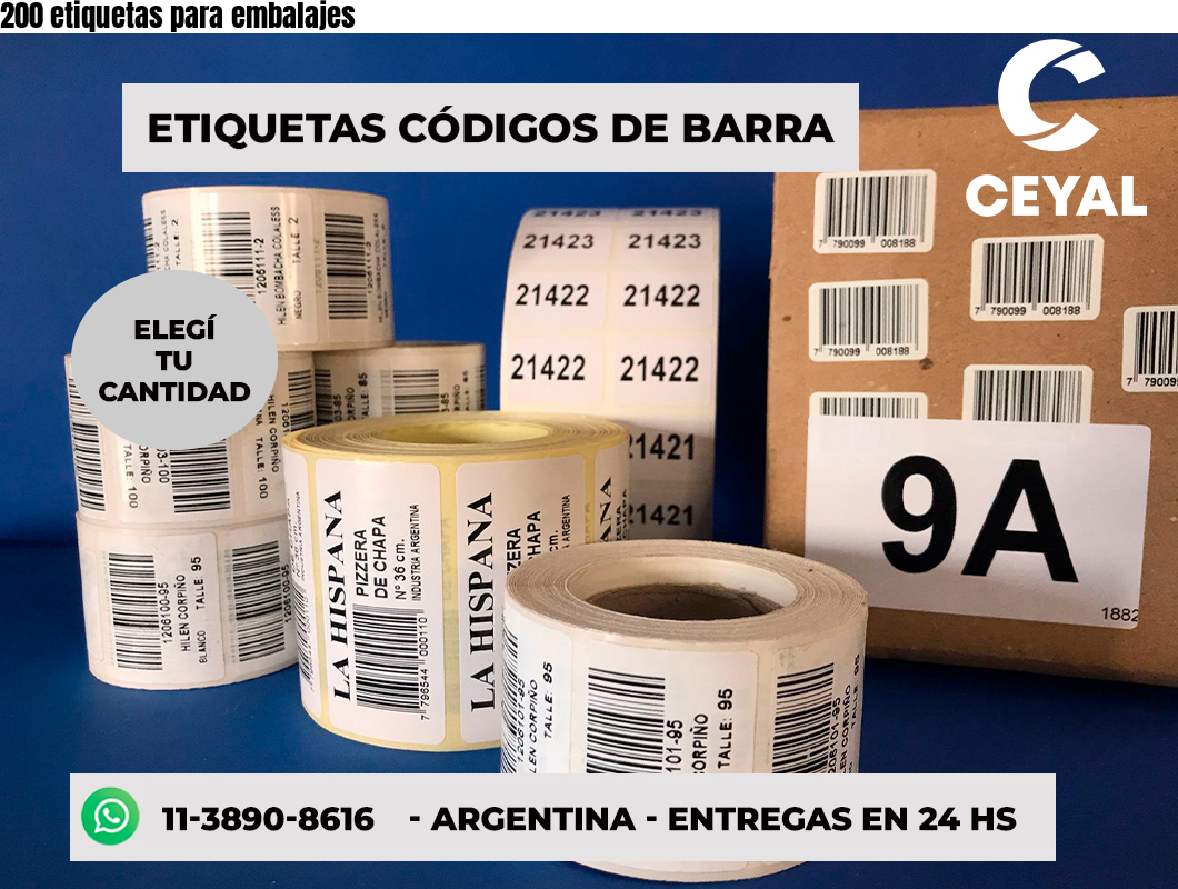 200 etiquetas para embalajes - autoadhesivas.com.ar