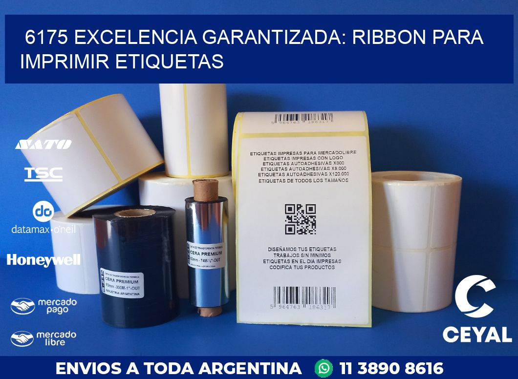 6175 EXCELENCIA GARANTIZADA: RIBBON PARA IMPRIMIR ETIQUETAS ...